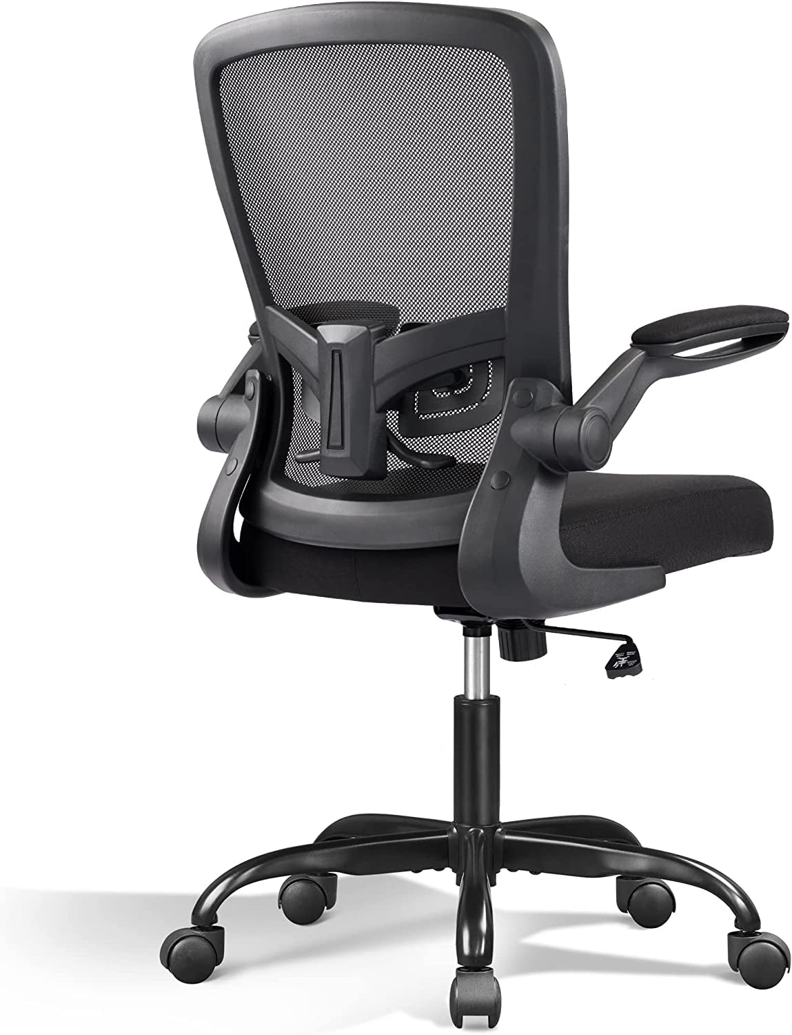 DEVAISE Mesh Office Chair, Ergonomic Computer Chair with Flip-up Arms ...
