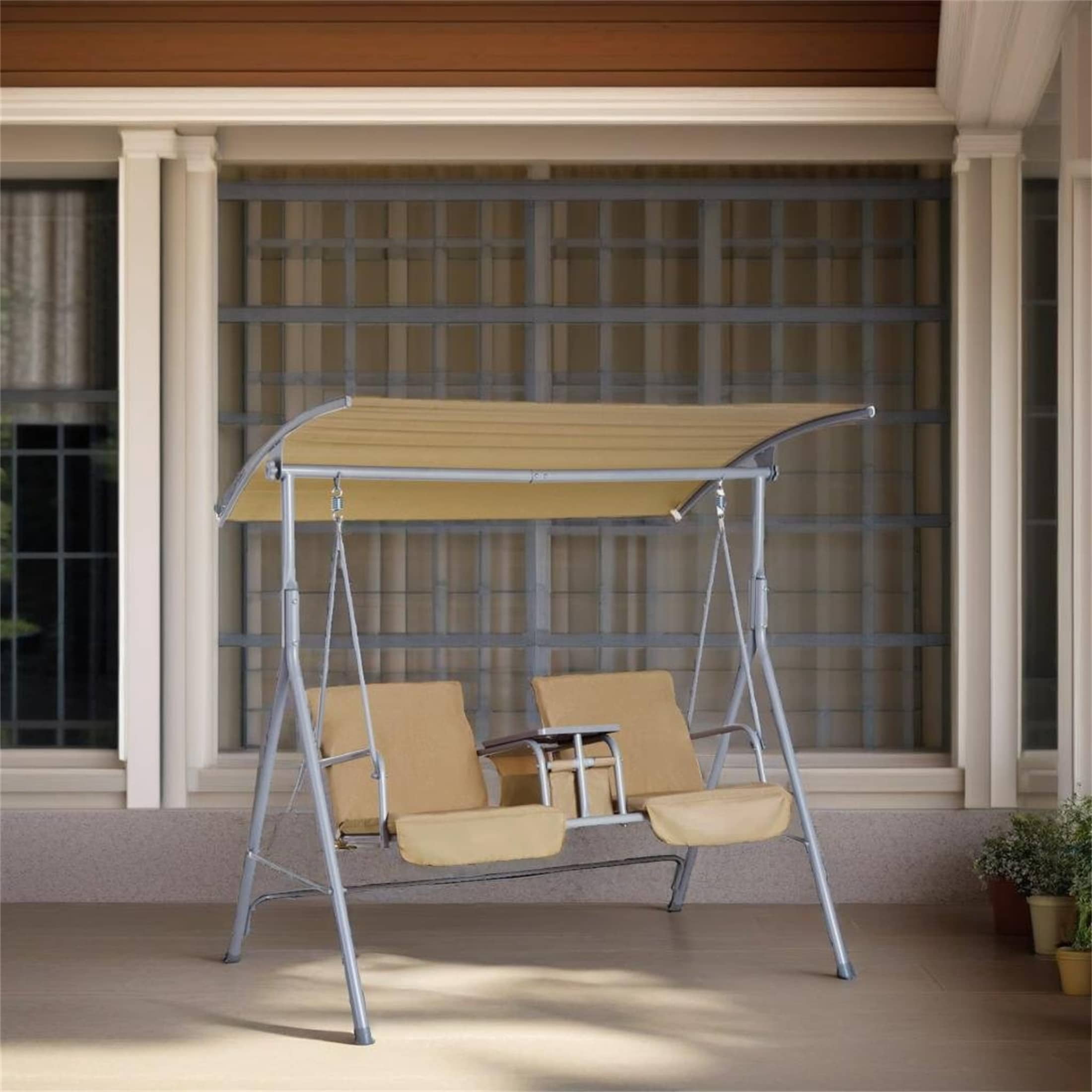 DEVERA 2 Person Porch Swing with Stand - Walmart.com