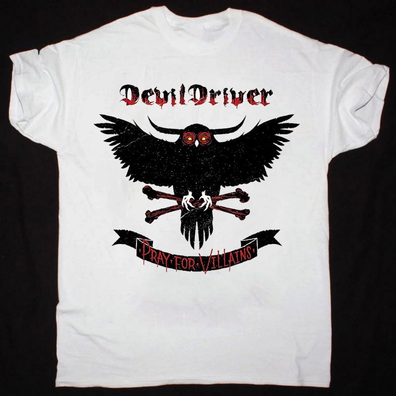 DEVILDRIVER - Pray For Villains Short Sleeve White All Size Shirt ...