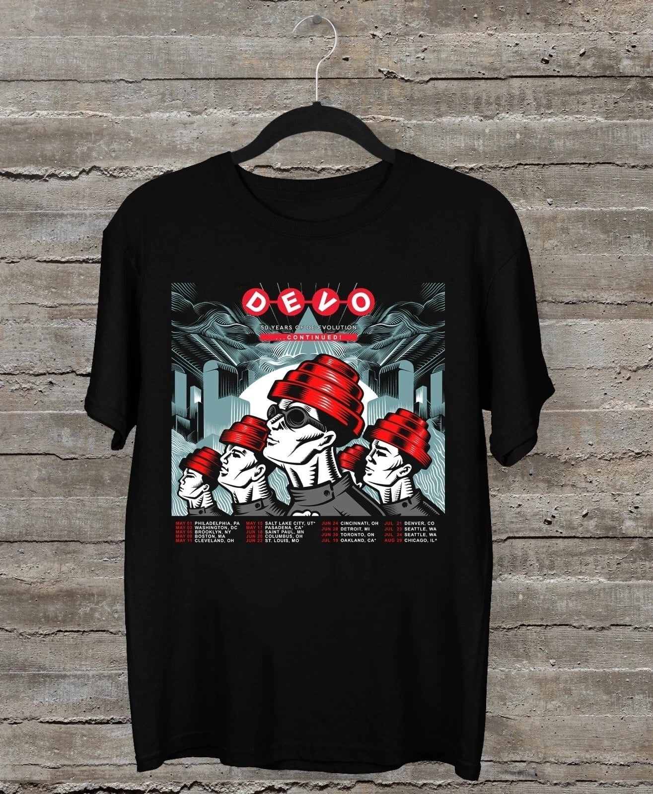 DEVO Band North American Tour 2025 T-Shirt Music Fan Gift - Walmart.com