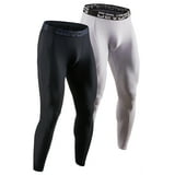 DEVOPS Men's 2 Pack Gym Workout Spandex Compression Pants, Active ...