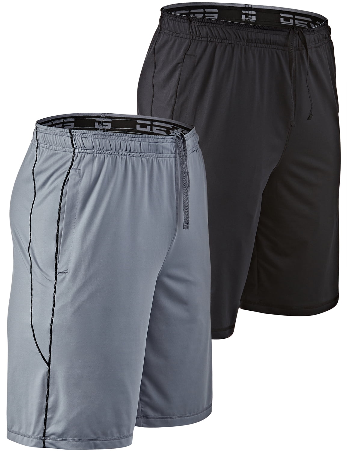 DEVOPS 2 Pack Men's Loose-Fit 10" Workout Gym Shorts with Pockets ...