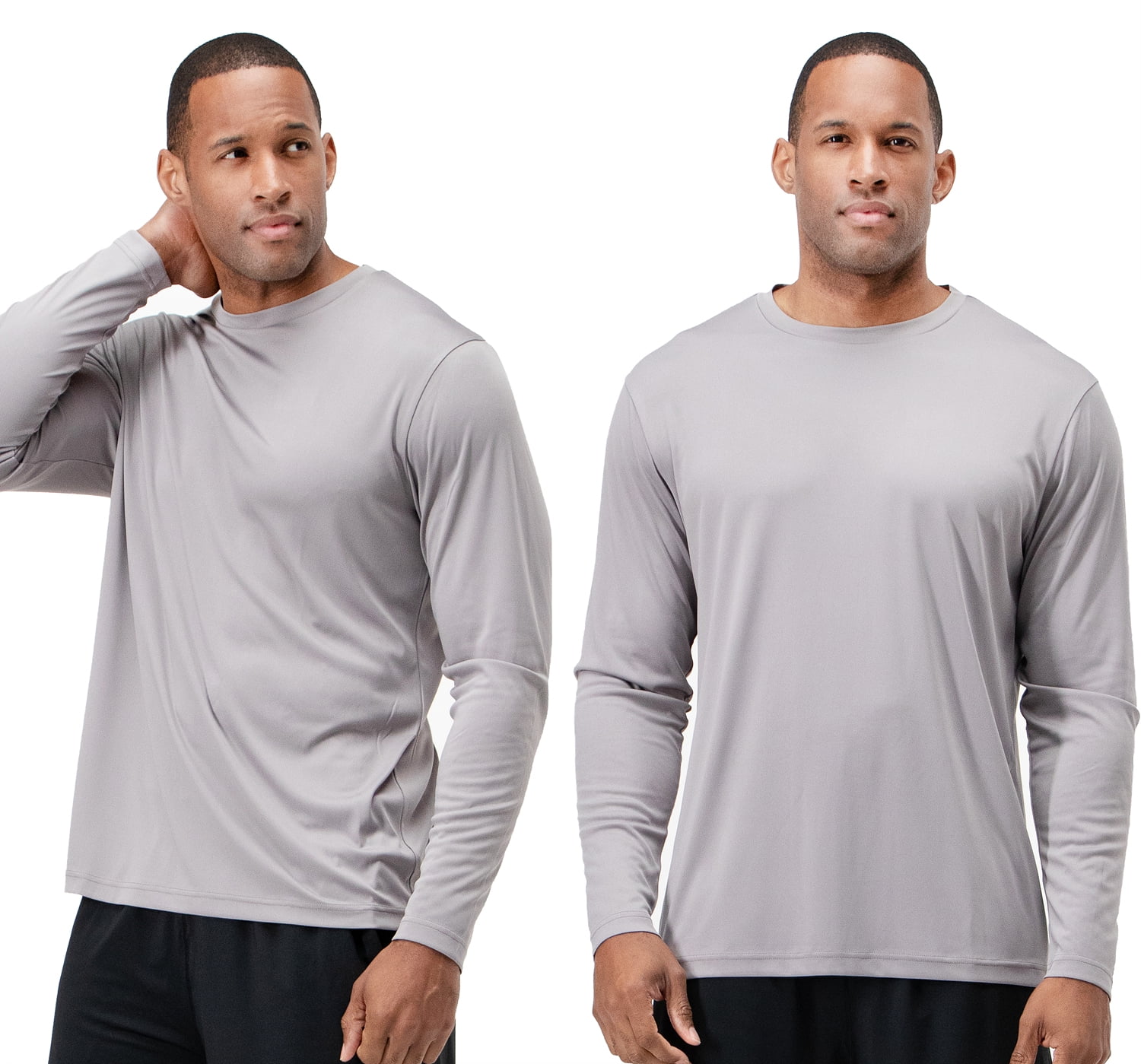 DEVOPS Men's 2-Pack UPF 50+ UV Clothes, Long Sleeve Dri Fit T-Shirts ...