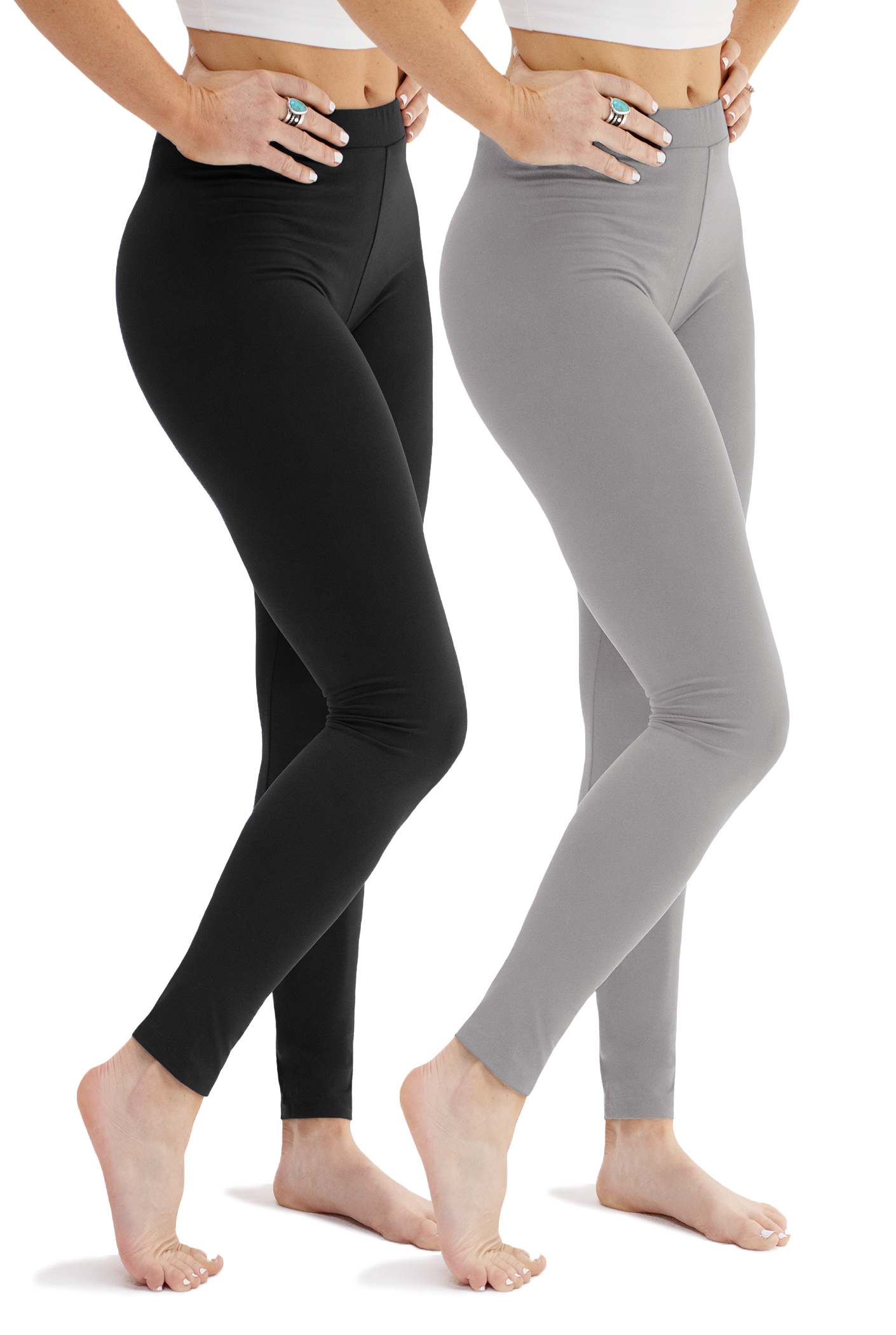 White Mark Women's Solid Color Leggings - Walmart.com