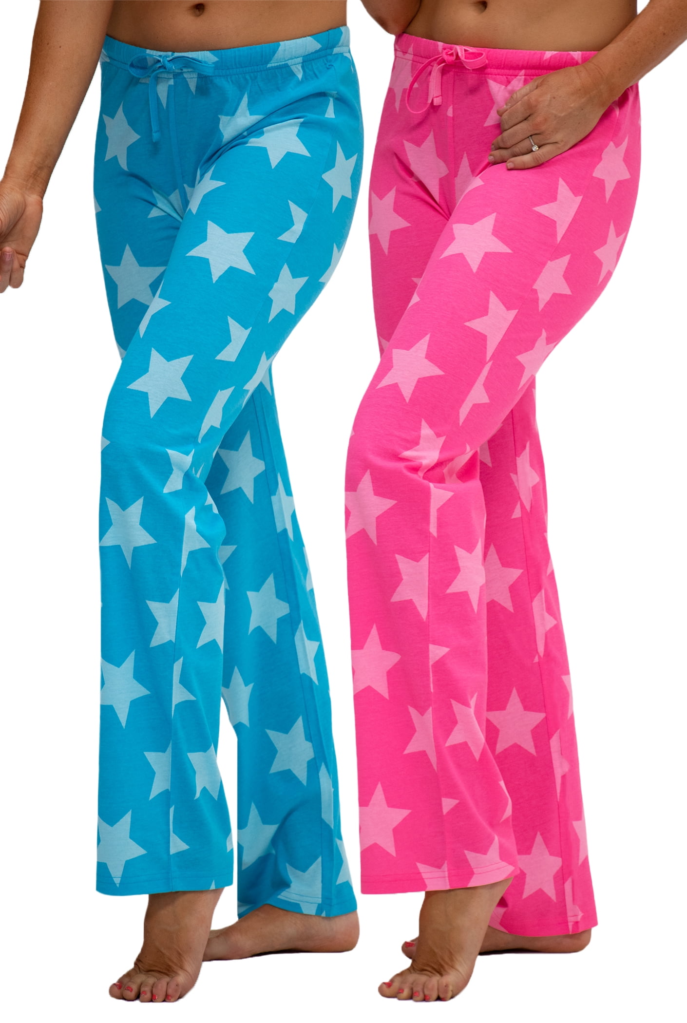 DEVOPS Women's Soft Sleep Lounge Bottoms - 2 Pack Star Cotton Pajama ...