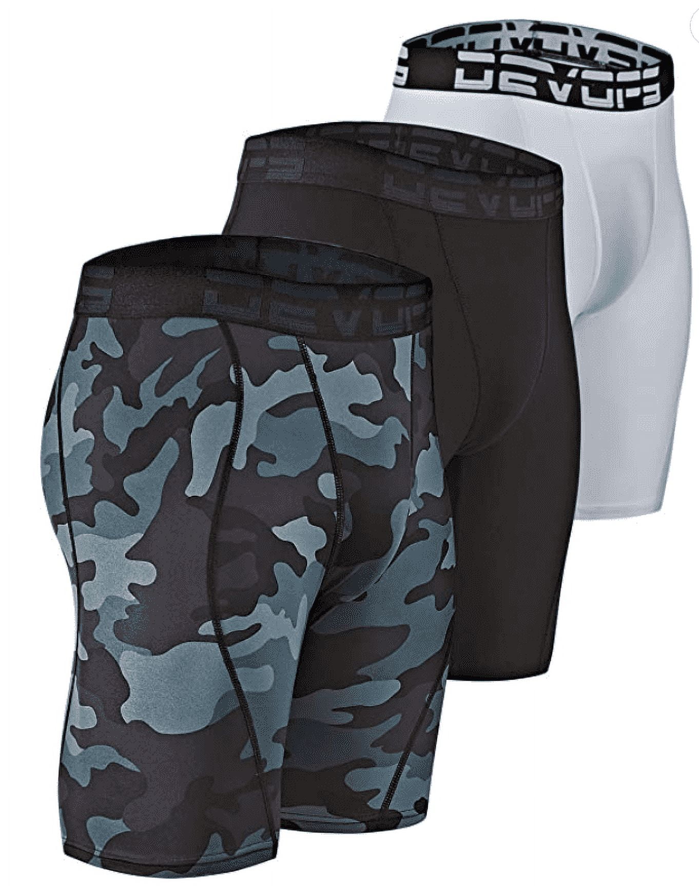 DEVOPS Men's Cooling Running Compression Shorts Underwear, 3 Pack, X ...