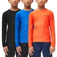 DEVOPS 3 Pack Youth Boys Compression Athletic Performance Baselayer ...