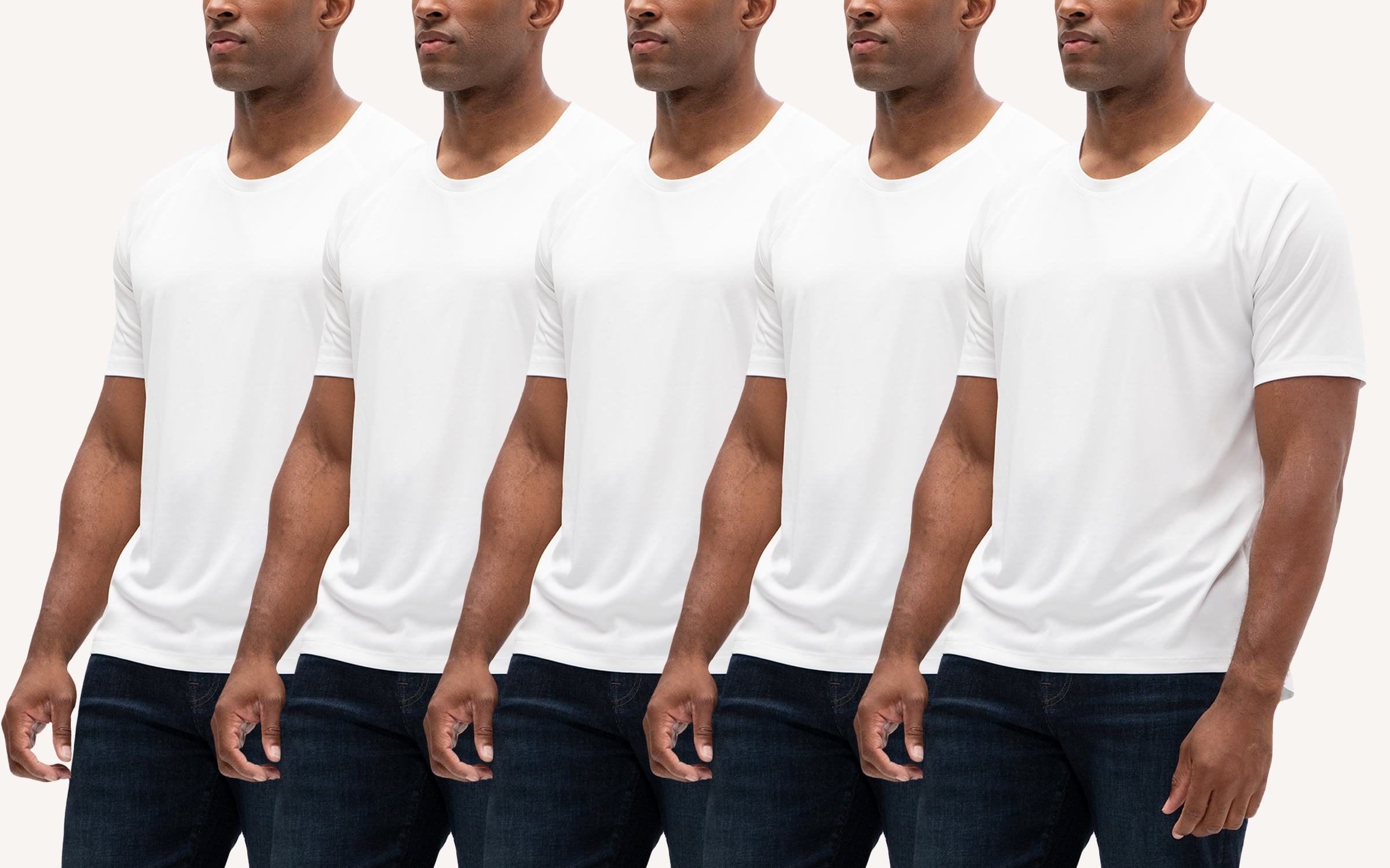 DEVOPS Men's UPF 50+ Sun Protection, 5 Pack Dri-Fit Workout T-Shirts ...