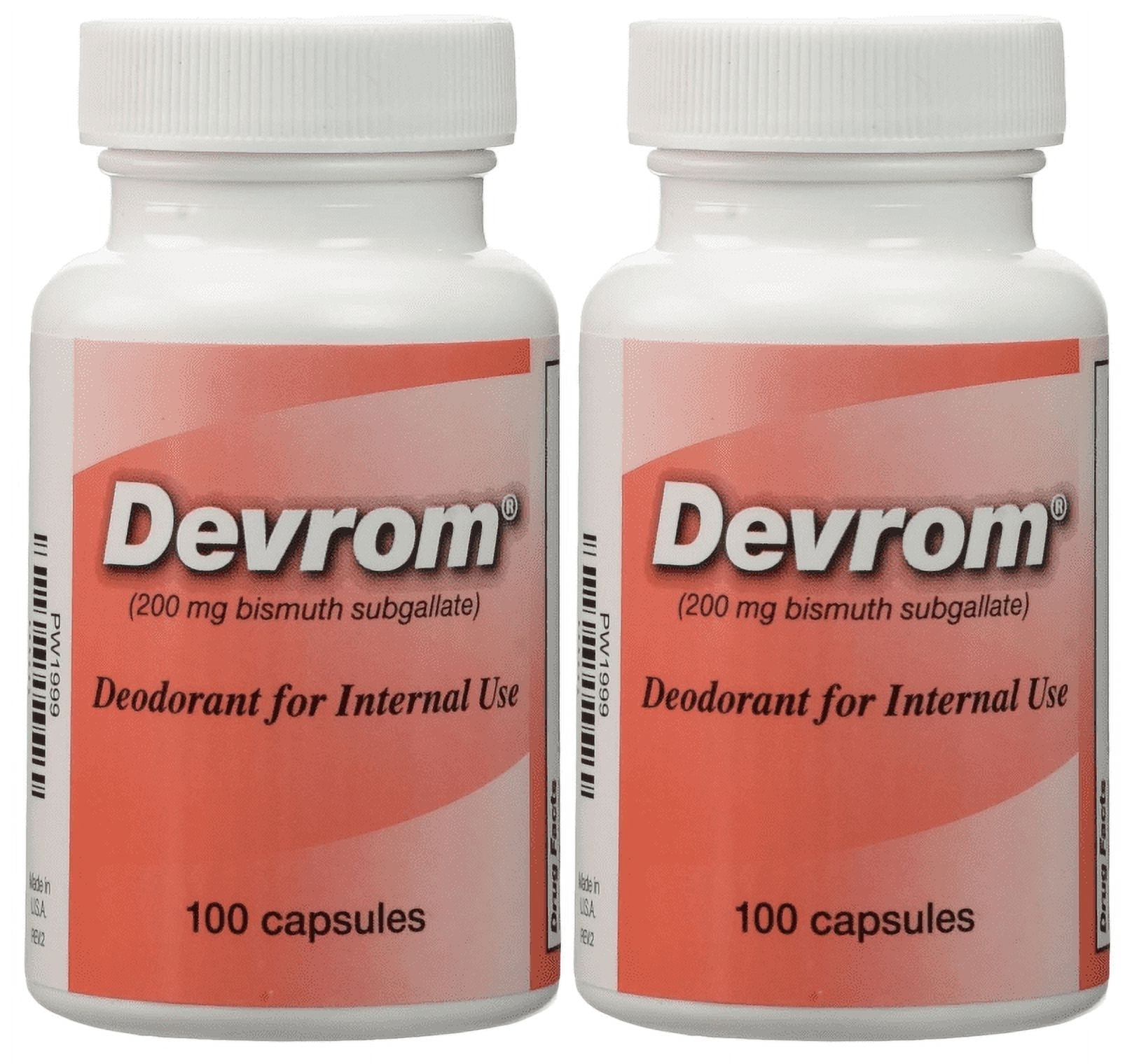 Devrom Internal Deodorant, Fast Acting Flatulence Odor Control, 200mg ...