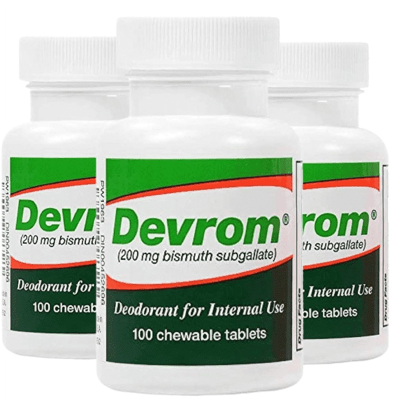 Devrom 200mg Bismuth Subgallate Internal Deodorant Tablets for ...