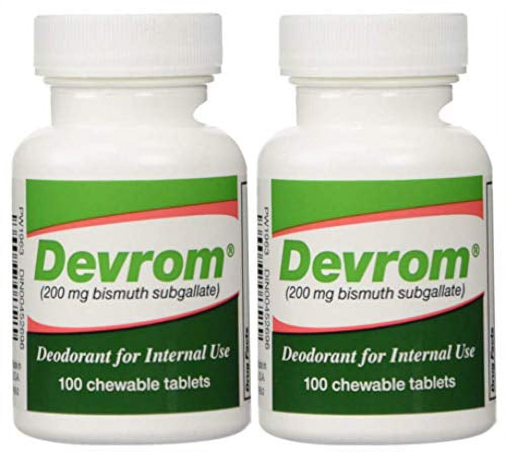 DEVROM Tablets (Internal Deoderant)200MG 100chewable Tablets (2 ...