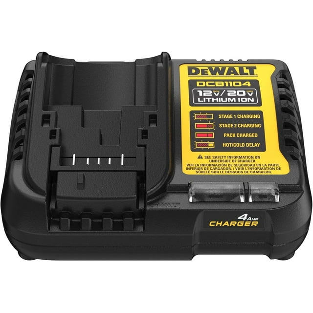 DEWALT 12V MAX/20V MAX Lithium Ion Battery Charger, 4 Amp, Waterproof ...