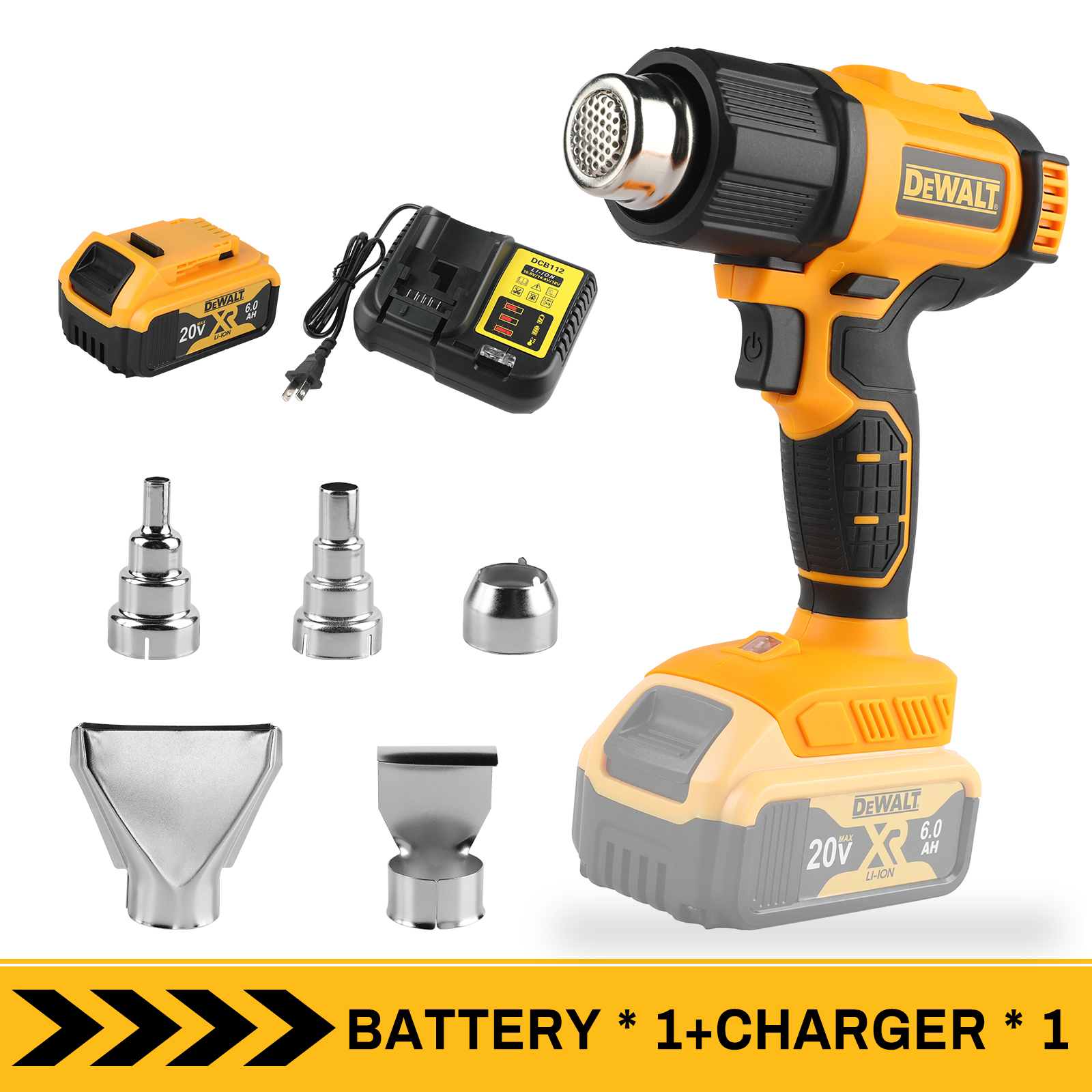 DEWALT 18V 21V Heat Gun Shrink Wrapping Tool Cordless Hot Air Gun ...