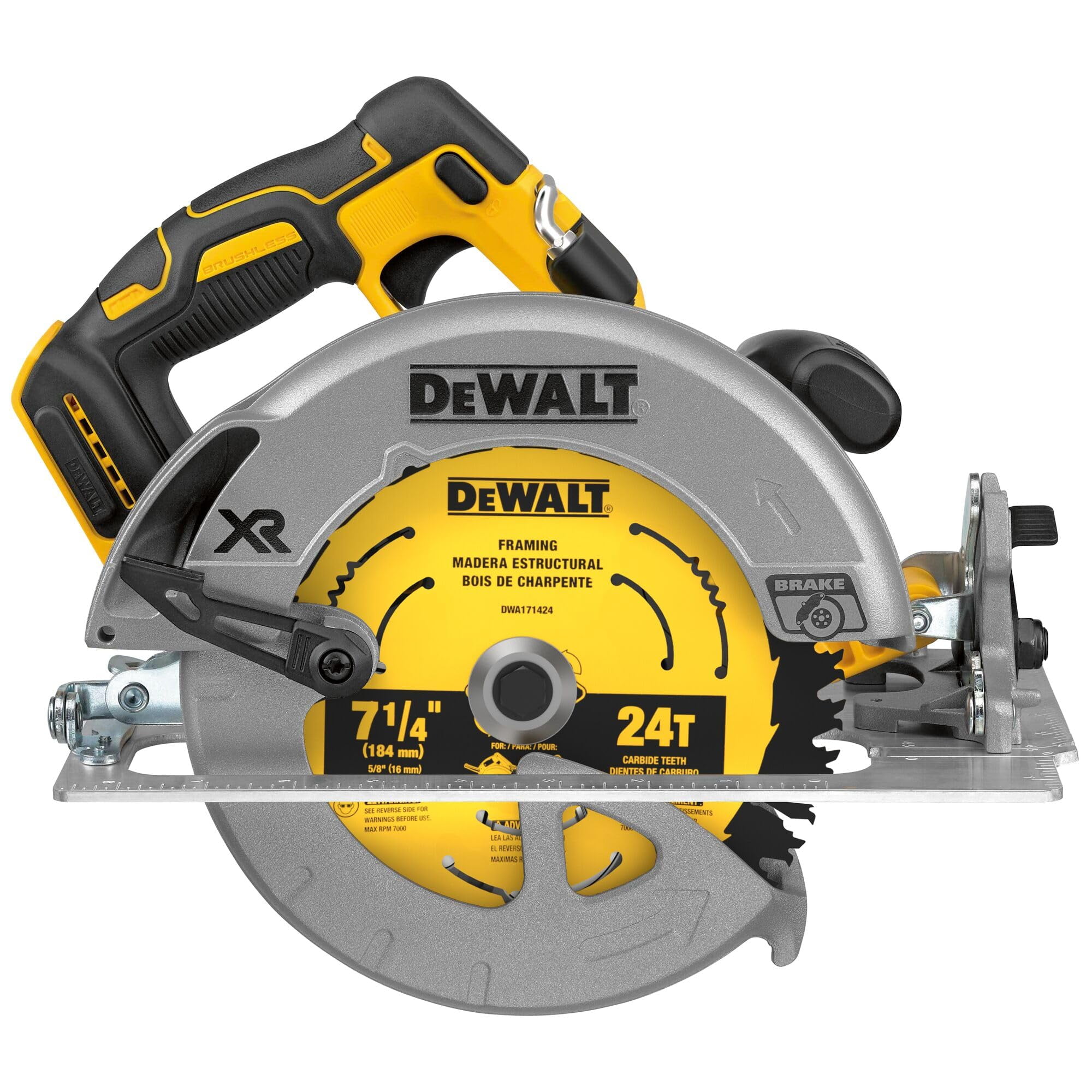 DEWALT 20V MAX 7-1/4-Inch Cordless Circular Saw with Brake, Bare Tool ...