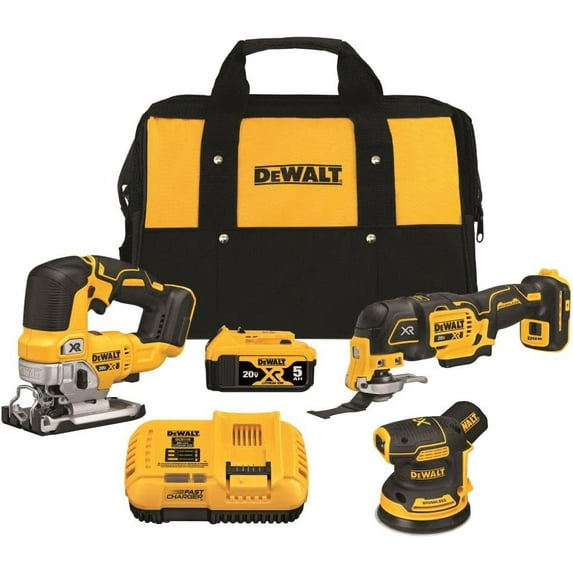 DEWALT 20V MAX Power Tool Combo Kit, Cordless Woodworking 3-Tool Set ...
