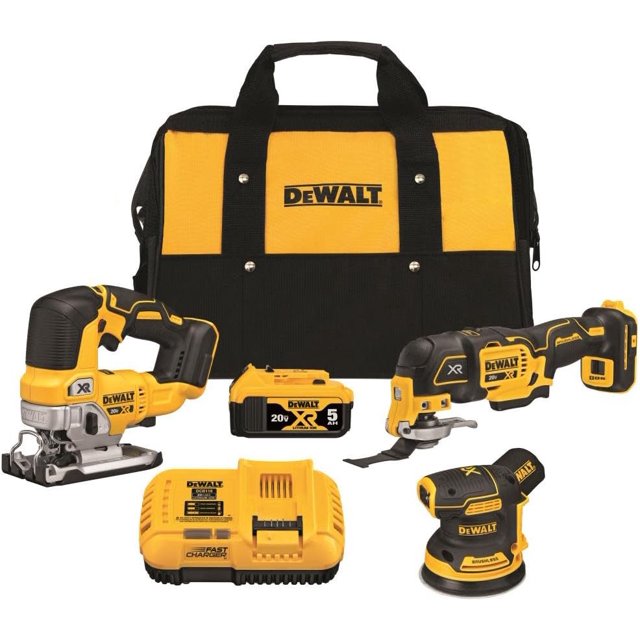 DEWALT 20V MAX Power Tool Combo Kit, Cordless Woodworking 3-Tool Set ...