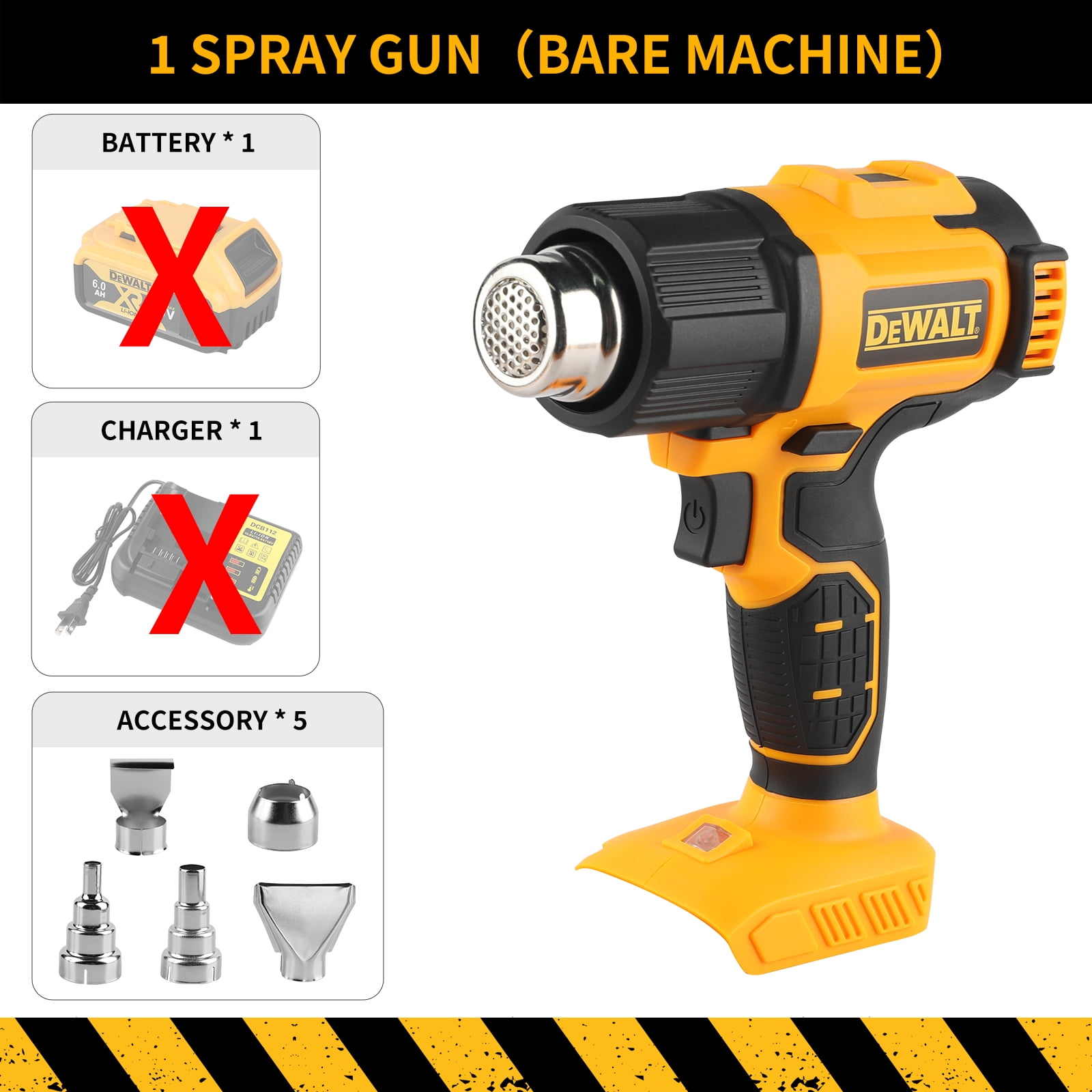 DEWALT 20V Temperatures Adjustable Hot Air Gun Cordless Heat Gun 550 ...