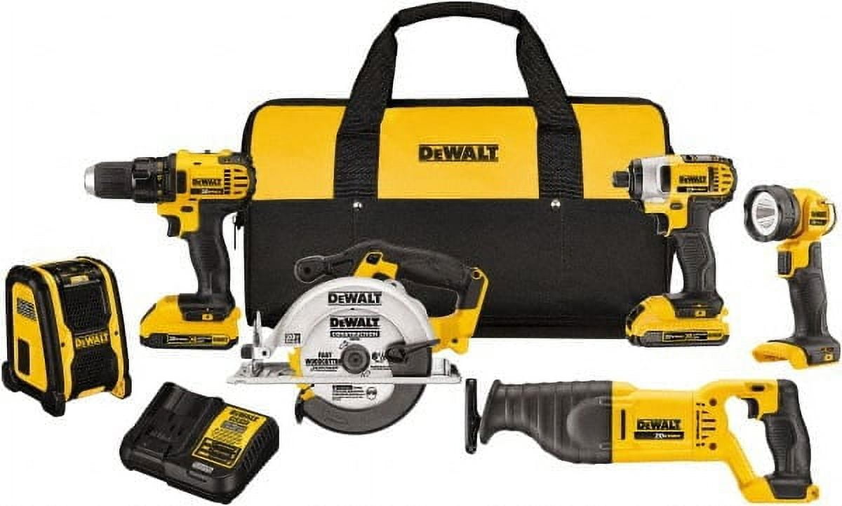 DEWALT 20V Combo Power Set: Cordless Tool Combination Kit, Battery ...
