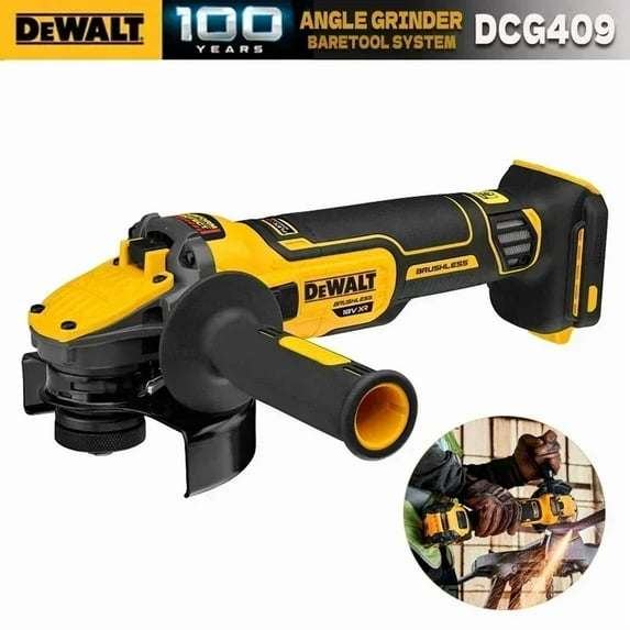 DEWALT Angle Grinder DCG409 20V Cordless Brushless Power Tool Cutting ...