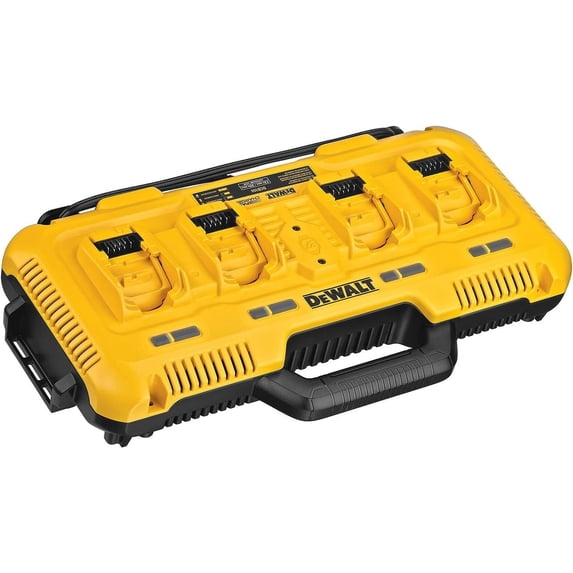 DEWALT 20V MAX Multi Fast Battery Charger, 4-Port Rapid Charge, Black ...