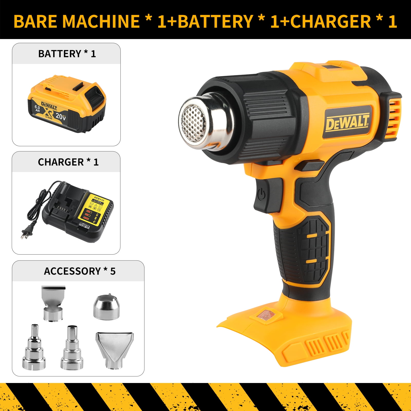 DEWALT DCE530N Cordless Heat Gun Tool Only Shrink wrapping Industrial ...