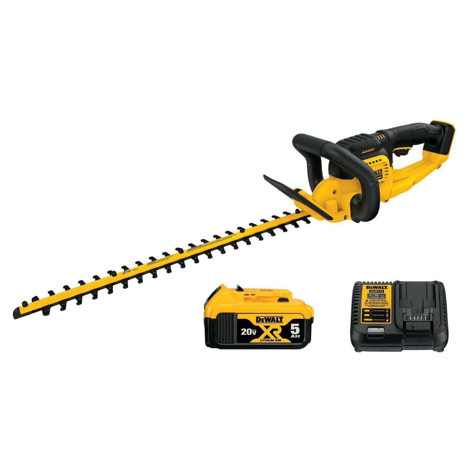Dewalt 20V MAX 5.0Ah Cordless Battery Powered Lithium-Ion Hedge Trimmer ...