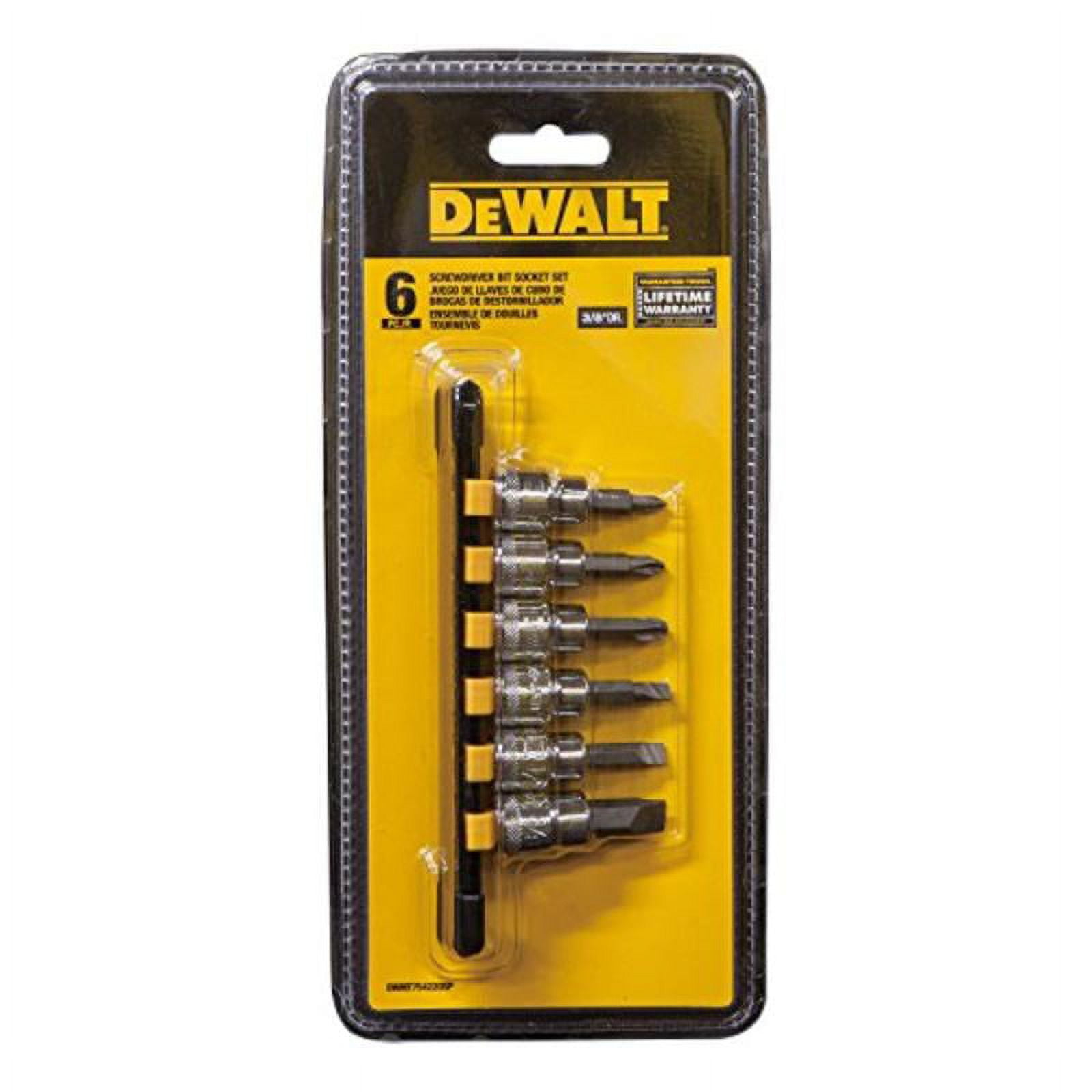 DEWALT DWMT75422OSP 3/8" Drive Screwdriver Bit Socket Set, 6PC ...
