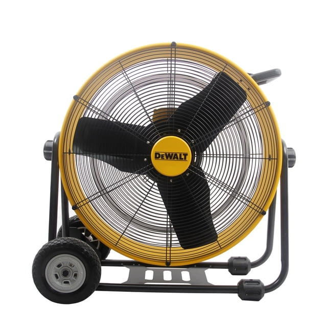 DEWALT Portable DXF-2490 24 inch Heavy-Duty Rolling Drum Fan with 12 ft ...