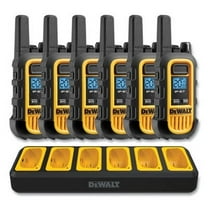 DEWALT Heavy-Duty Rechargeable 2-Watt FRS Walkie Talkies, 6 Pack ...