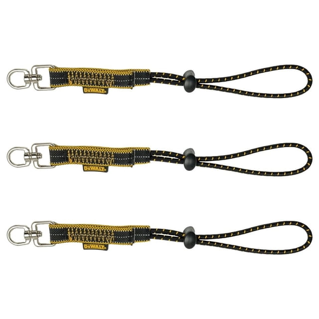 DEWALT Elastic Tool Attachment with Swiveling D-Ring. 3 Pack, 15 lb ...
