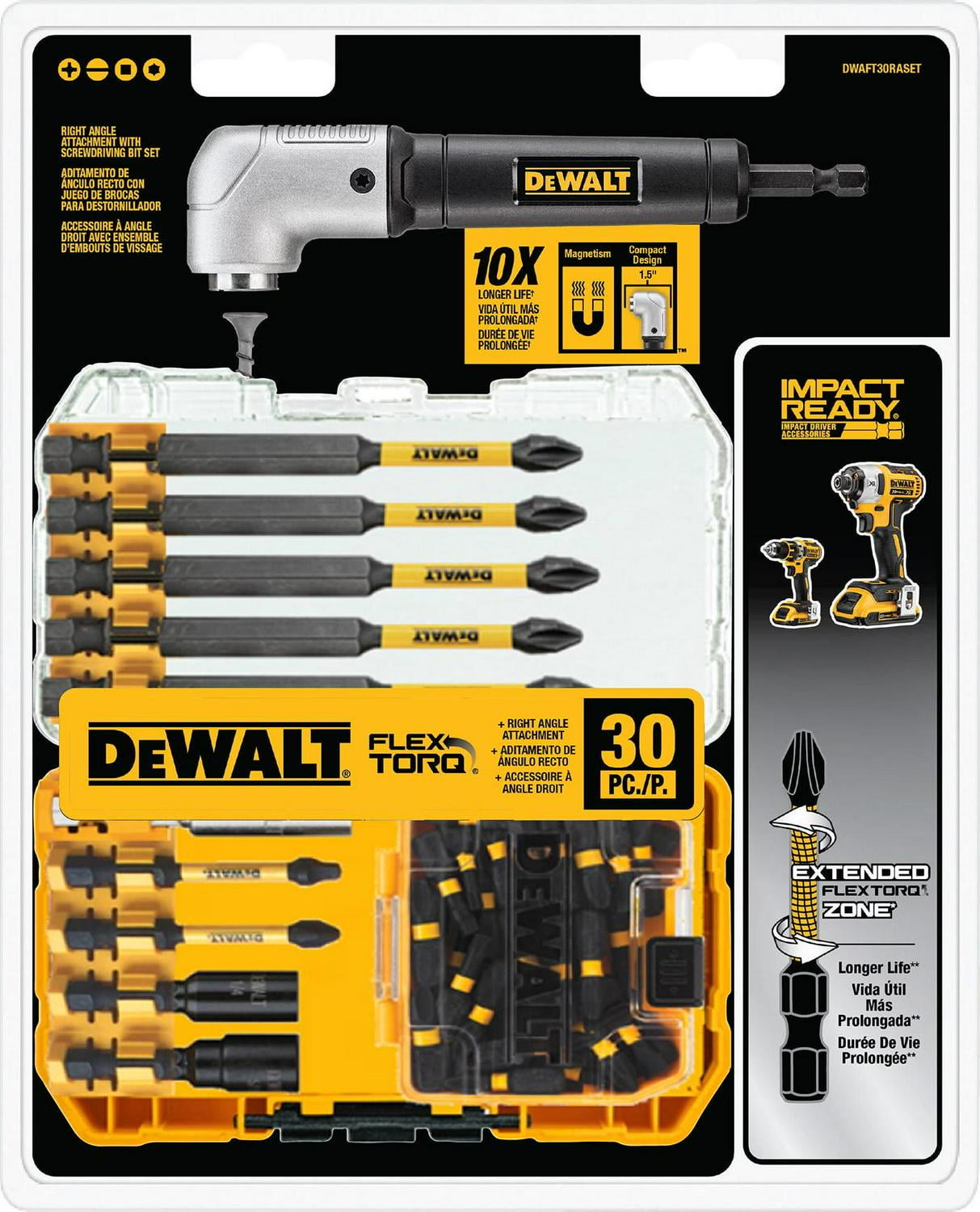 DEWALT FlexTorq Right Angle Set Screwdriver Bit Set 30 -Piece - Walmart.com