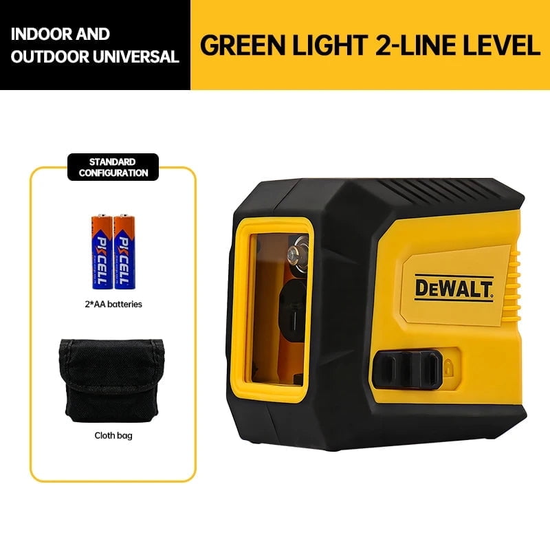 DEWALT Mini Laser Level 2-Line Horizontal Vertical Cross Level Green ...