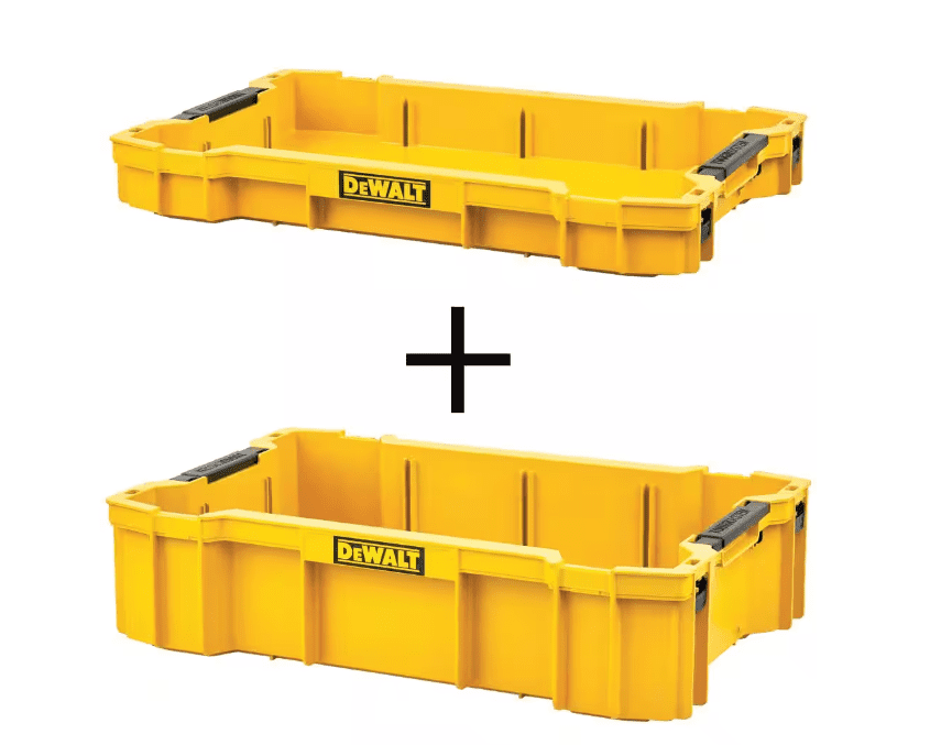 DEWALT TOUGHSYSTEM 2.0 Shallow Tool Tray and TOUGHSYSTEM 2.0 Deep Tool ...