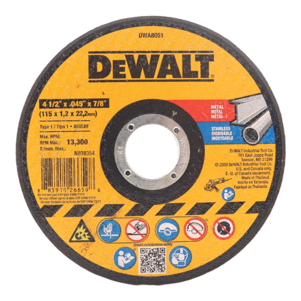 DEWALT Type 1 General Purpose Cutting Wheels, 2-Pack – High Performance Thin Metal Cut-Off Discs ...