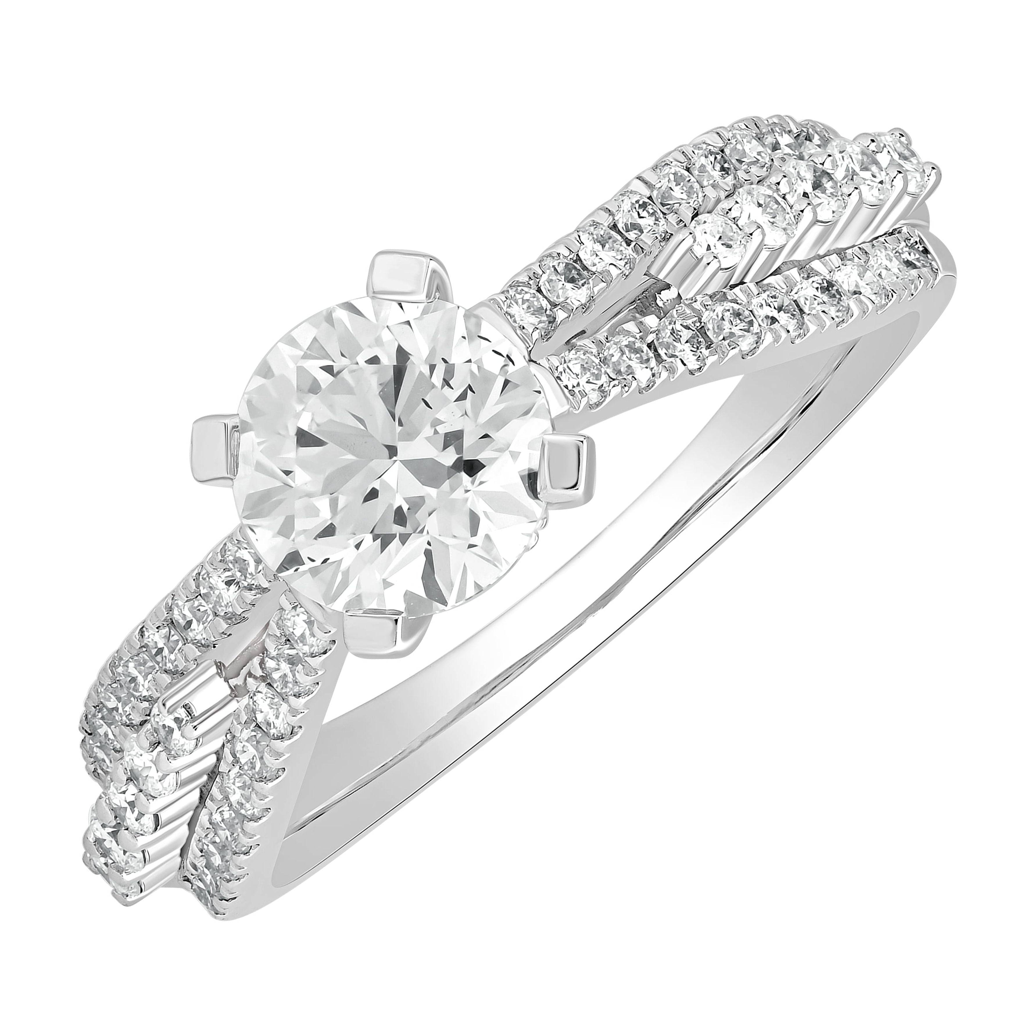 DEWBERRY 1.50 Carat Solid 10K White | Yellow or Rose Gold Round Cut ...