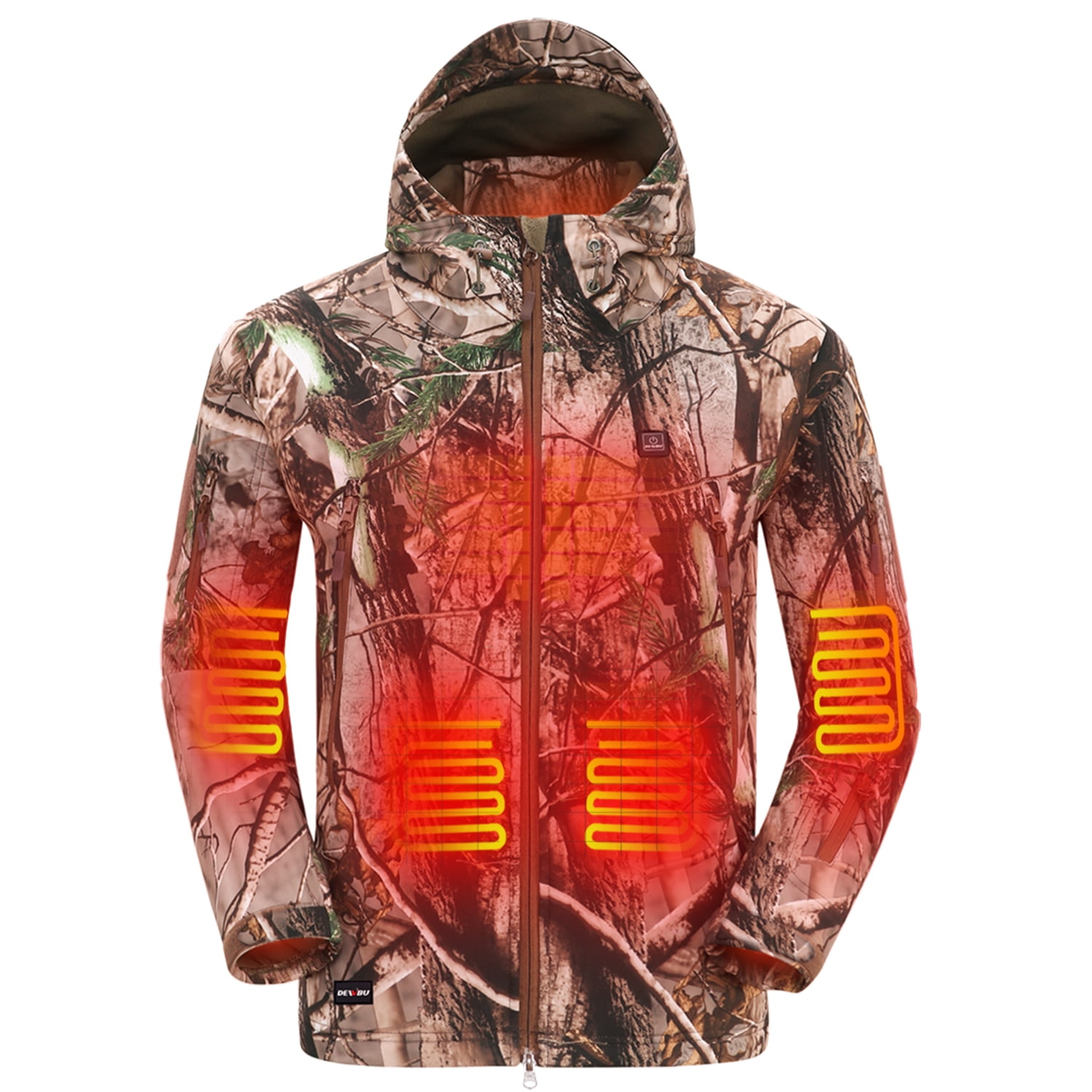 DEWBU Men's XL Heated Jacket with 12V Battery, Winter Outdoor Soft ...