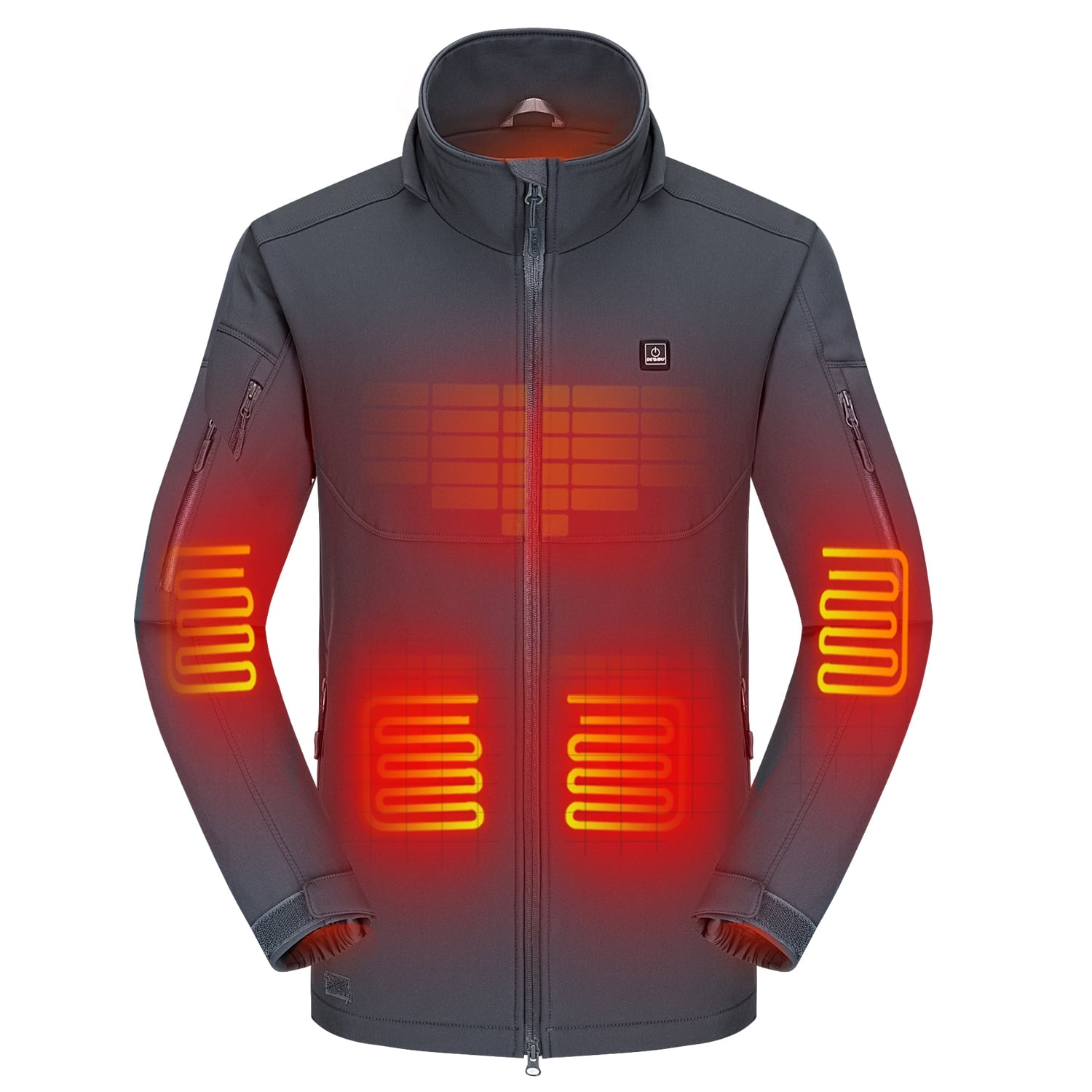 DEWBU Men's Heated Jacket with Rechargeable 12V Battery Pack ...