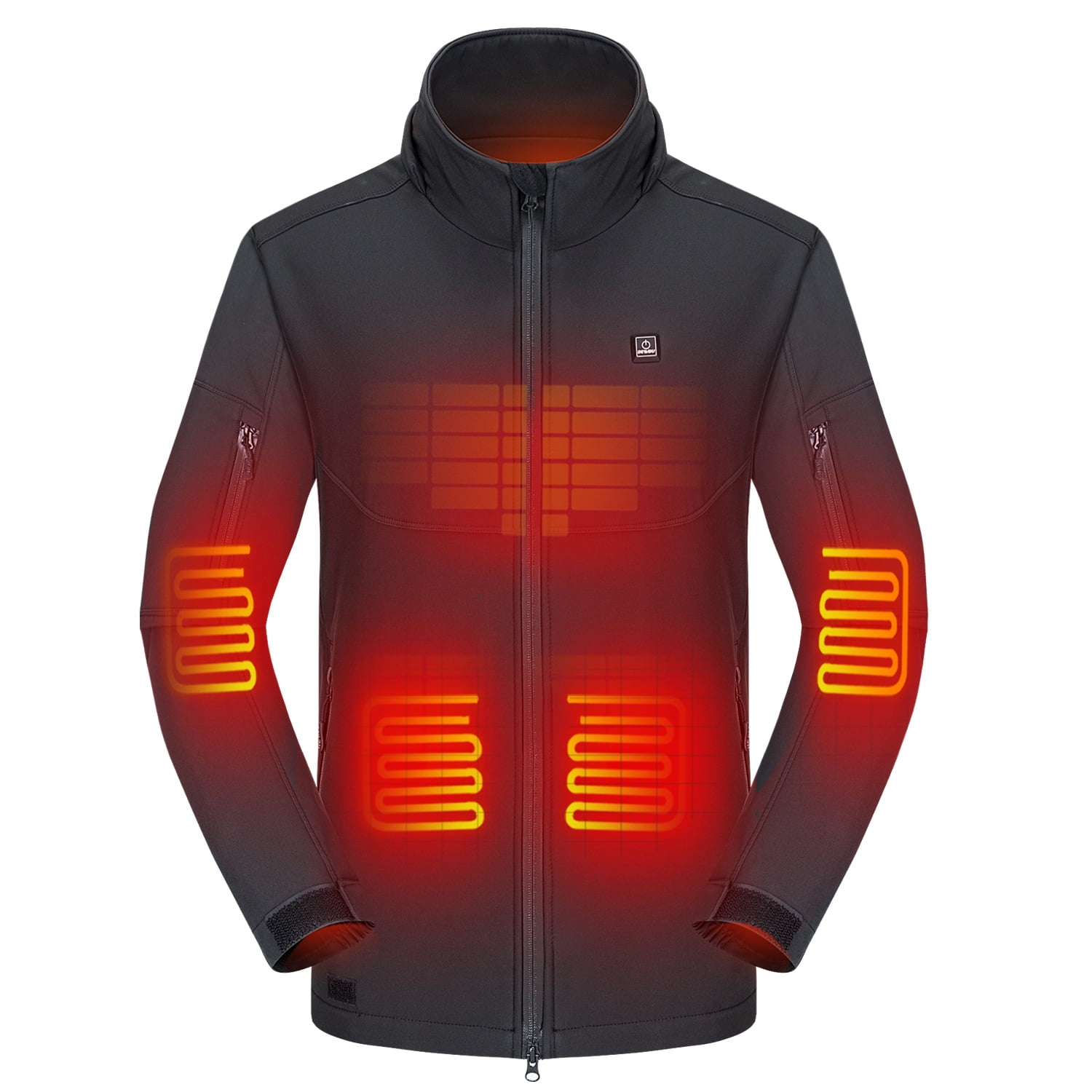 DEWBU Heated Jacket for Men with Extra 12V Heater Included, Black ...