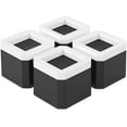 DEWEL 4 Pack Bed Risers Square Furniture Risers 4 Inch Lift for Bed ...
