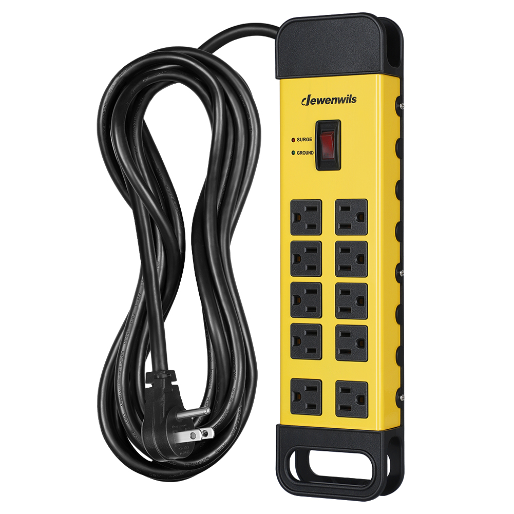 SmartSockets Color-Coded Strip Surge Protector 6 Outlets, 6 ft Cord ...