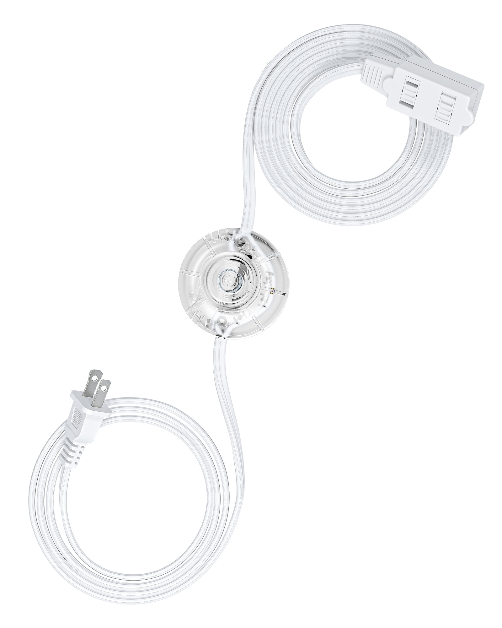 DEWENWILS 12 FT Extension Cord with Angled Flat Plug, 2-Prong 3 Outlets ...
