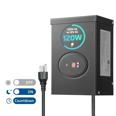Paktonvo 60W Low Voltage Transformer with Timer and Photocell Sensor ...