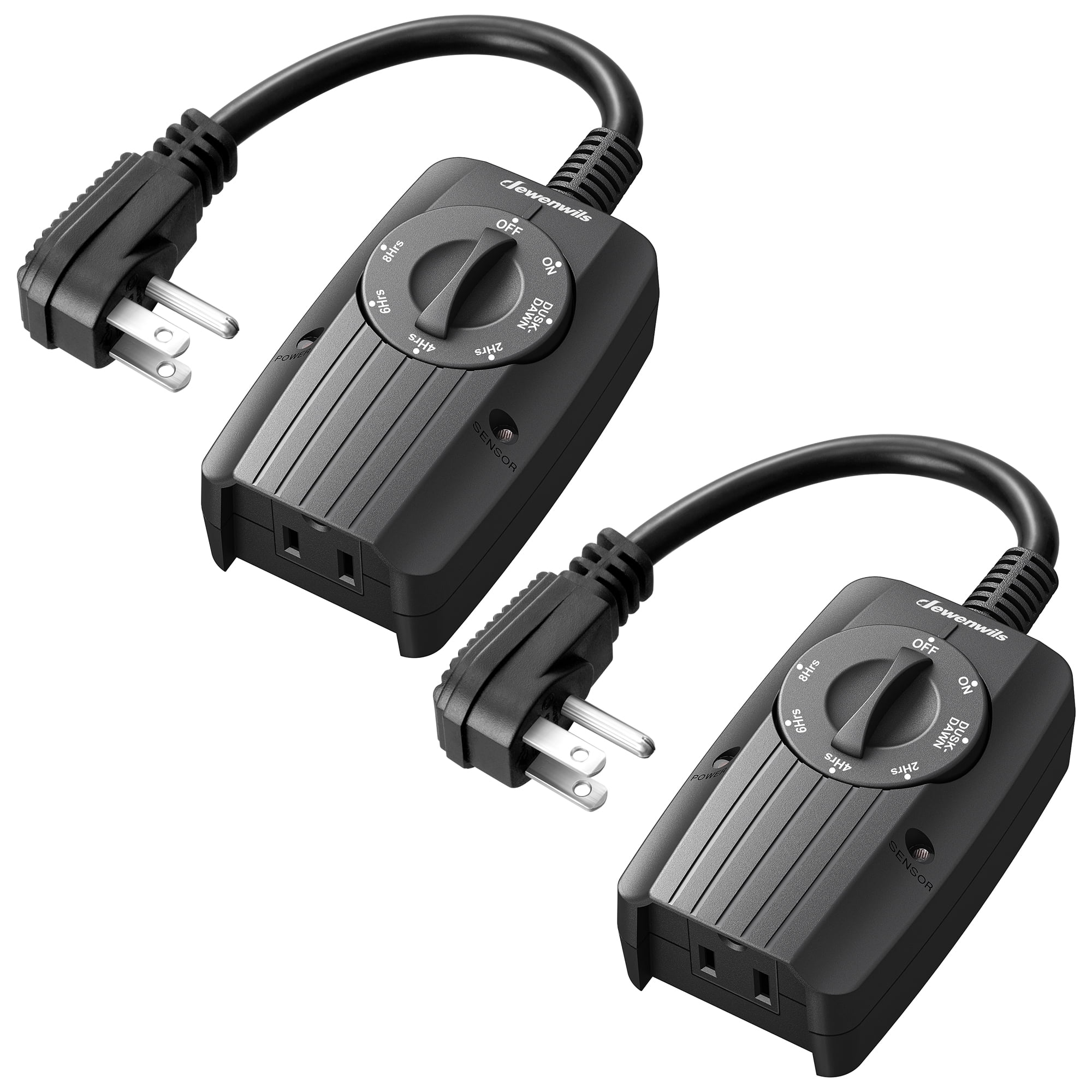 DEWENWILS WaterProof Outdoor Light Timer, Plug-in Dusk to Dawn, for ...