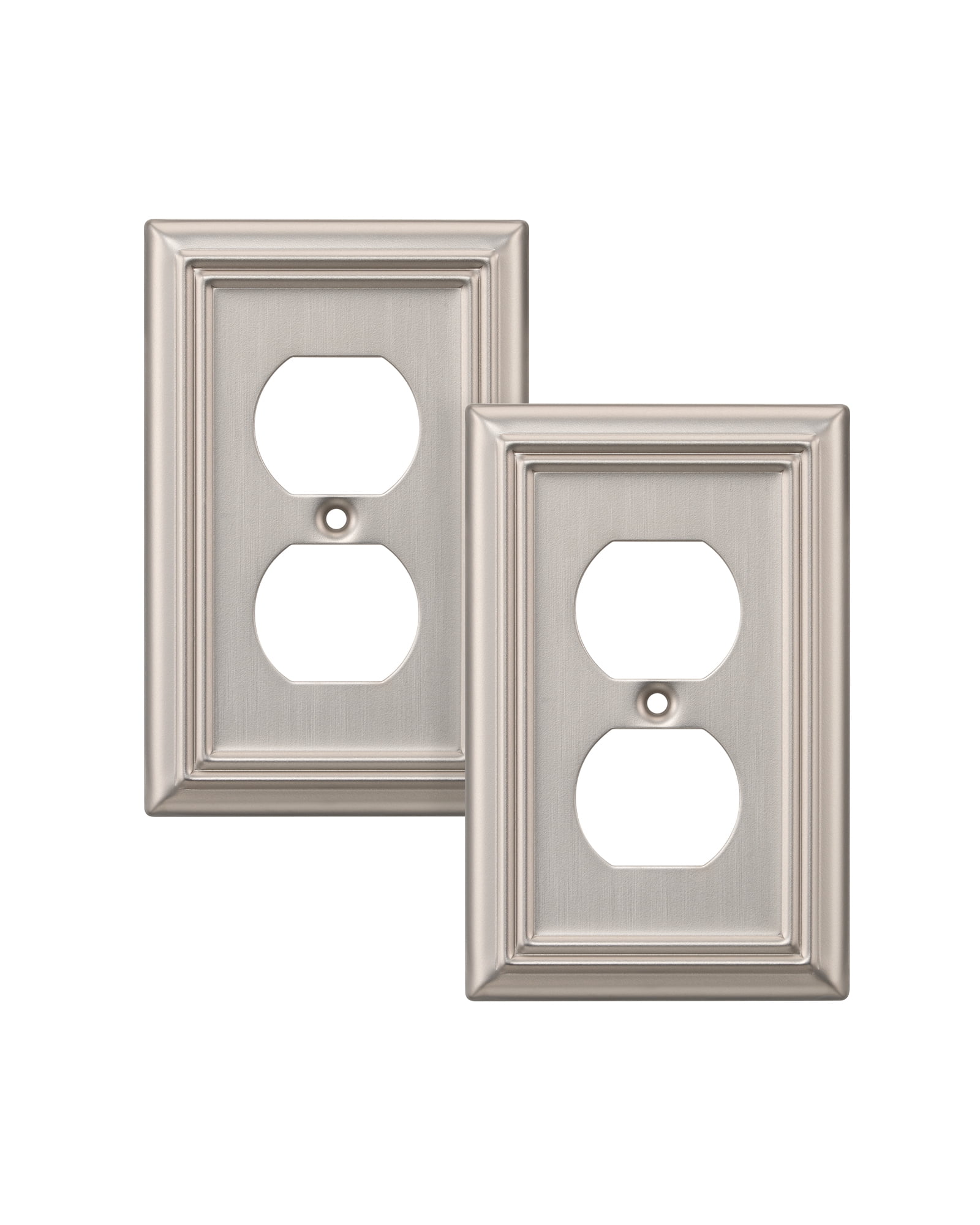 DEWENWILS, Outlet Wall Plate, 2 Pack, Brushed Nickel Metal - Walmart.com