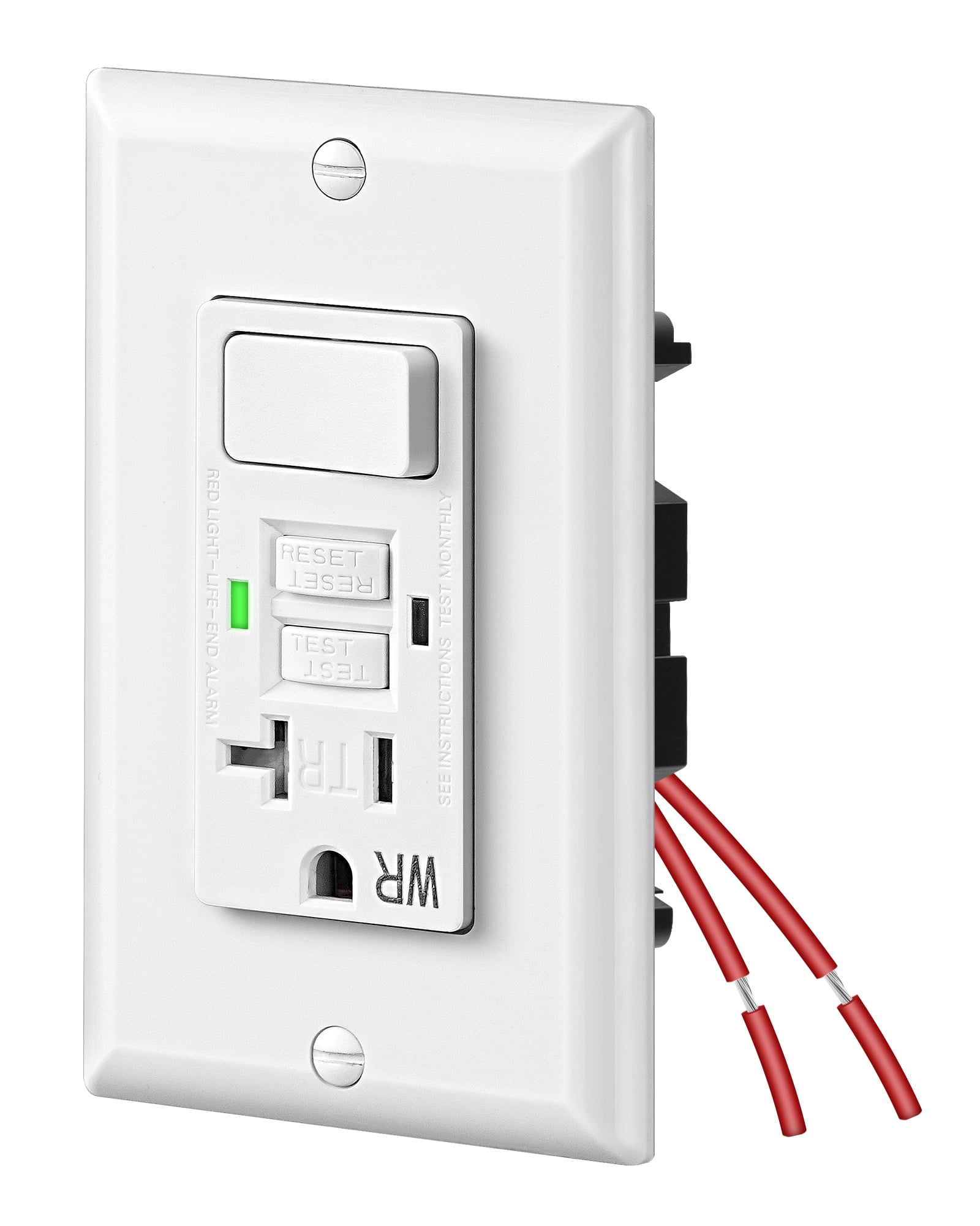 DEWENWILS 20A GFCI Switch Outlet Combo, Tamper-Resistant GFCI ...