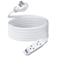 DEWENWILS 20FT 360° Rotating Flat Plug Extension Cord 3 Prong 16 AWG ...