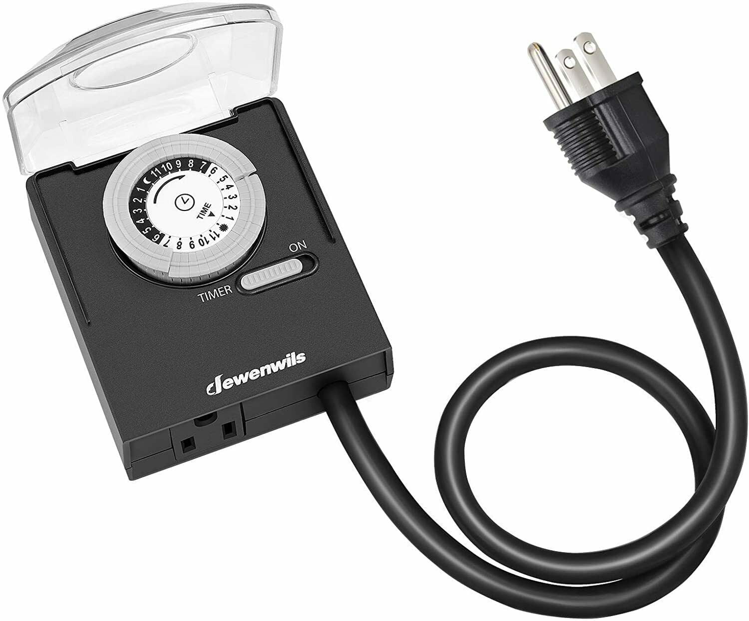 DEWENWILS 24-Hour Outdoor Electrical Light Timer with 2ft Cord ...