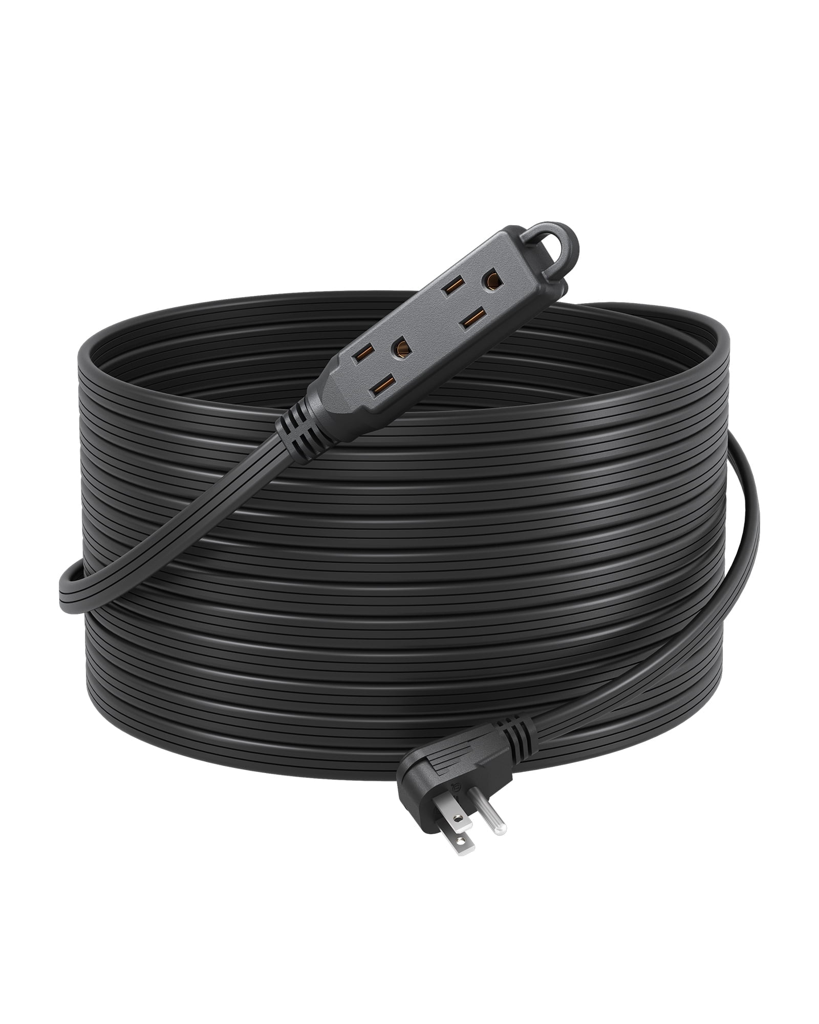 DEWENWILS Heavy Duty Flat Plug Extension Cord, 25 FT, 3 Outlets, Indoor ...