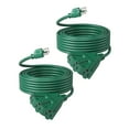 DEWENWILS 25 FT Outdoor Extension Cord, 3 Outlets, 16 AWG, 2 Pack ...
