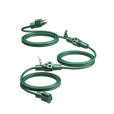 DEWENWILS Outdoor 40 FT Extension Cords, 3-way Splitter Multisocket ...